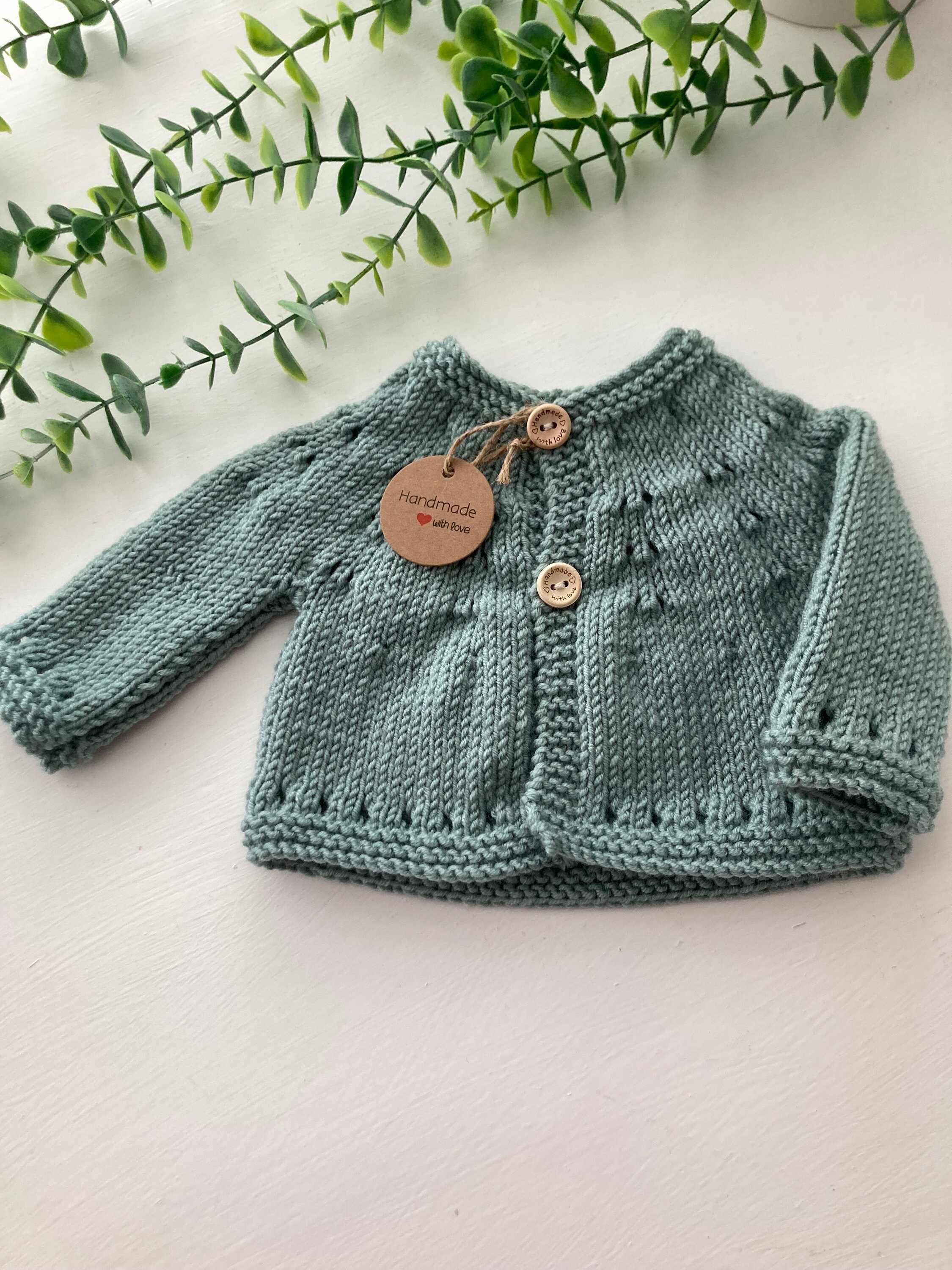 Preemie/small Newborn Hand Knit Baby Cardigan - Etsy UK