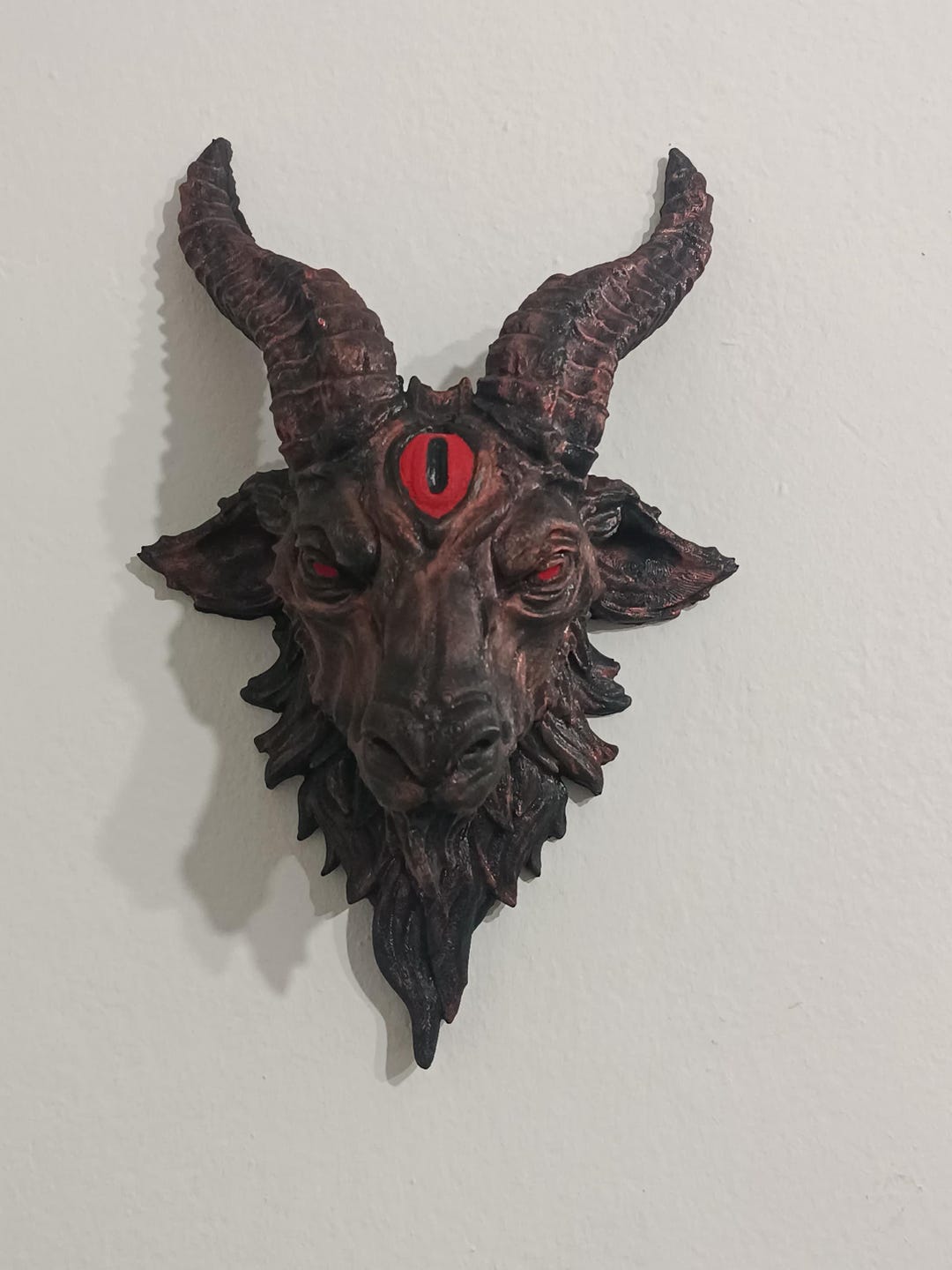 Satanic Goat Figure Bloody Eyes / 3D Figure / Wall Decor - Etsy