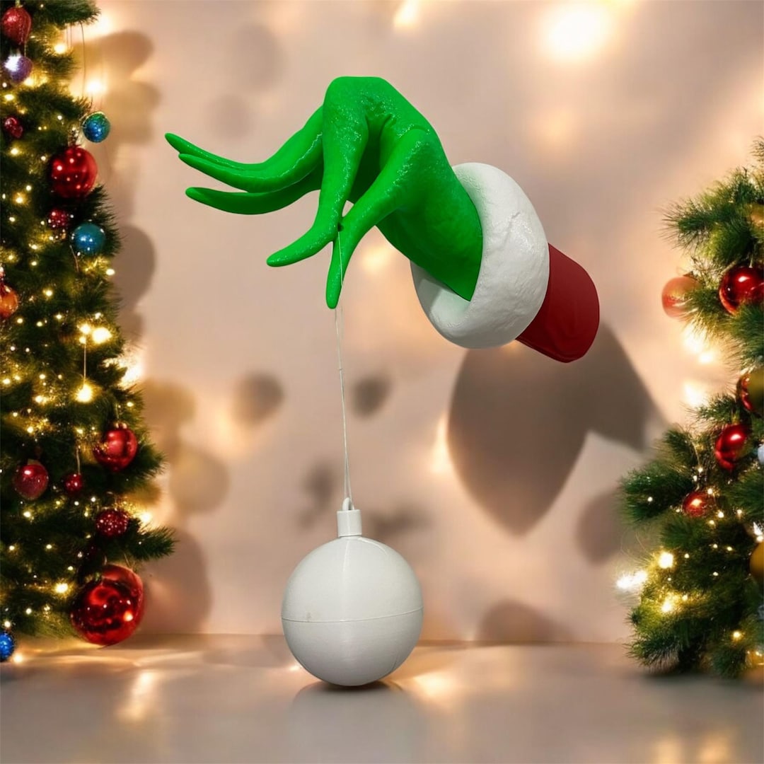 Grinch Hand Wall Hanging - Christmas Tree Ornament - Etsy