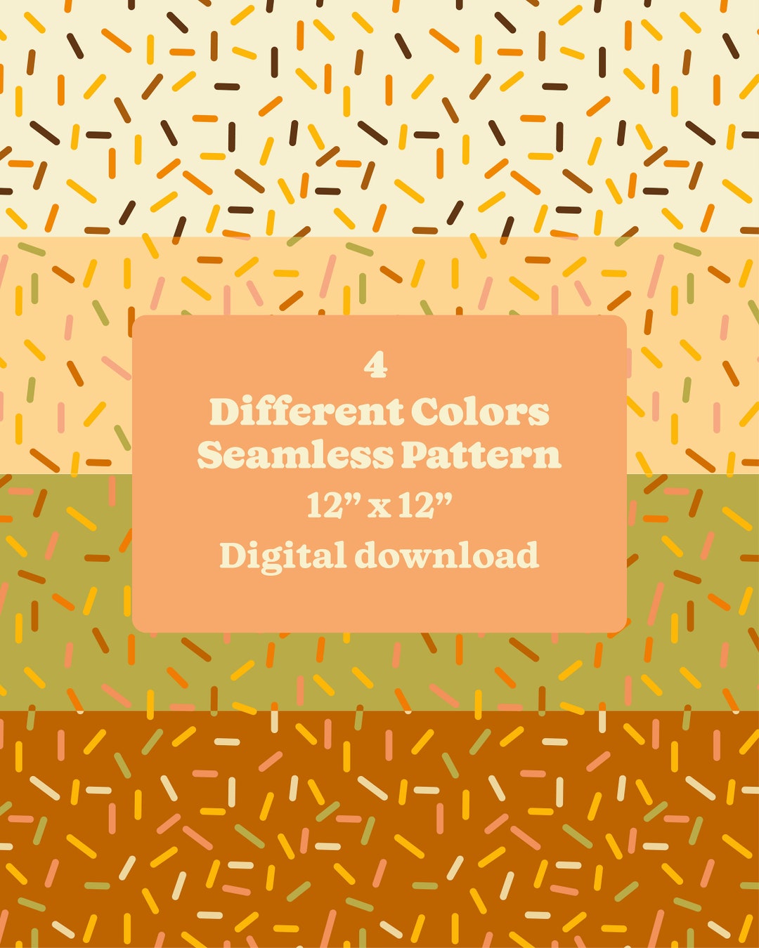 Retro Sprinkles 12" X 12" Seamless Pattern - Etsy