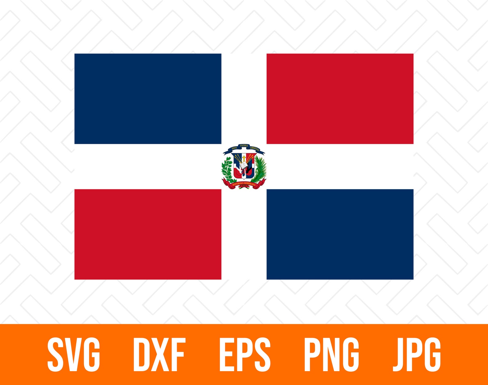 Dominican Flag SVG Files for Cricut Png Jpg Dxf Eps | Etsy