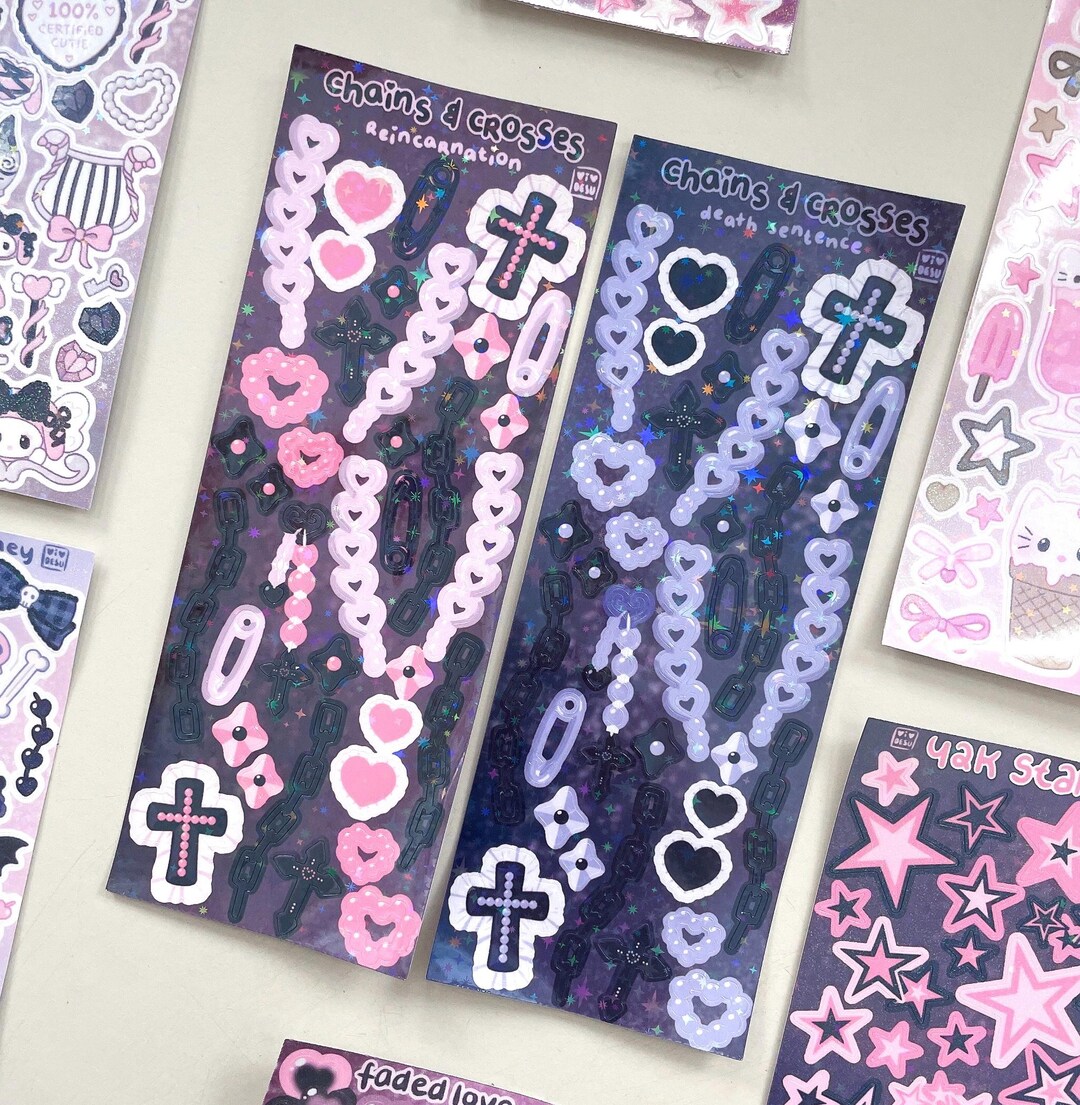 Chains and Crosses Deco Stickers Sticker Sheet for Journaling ...