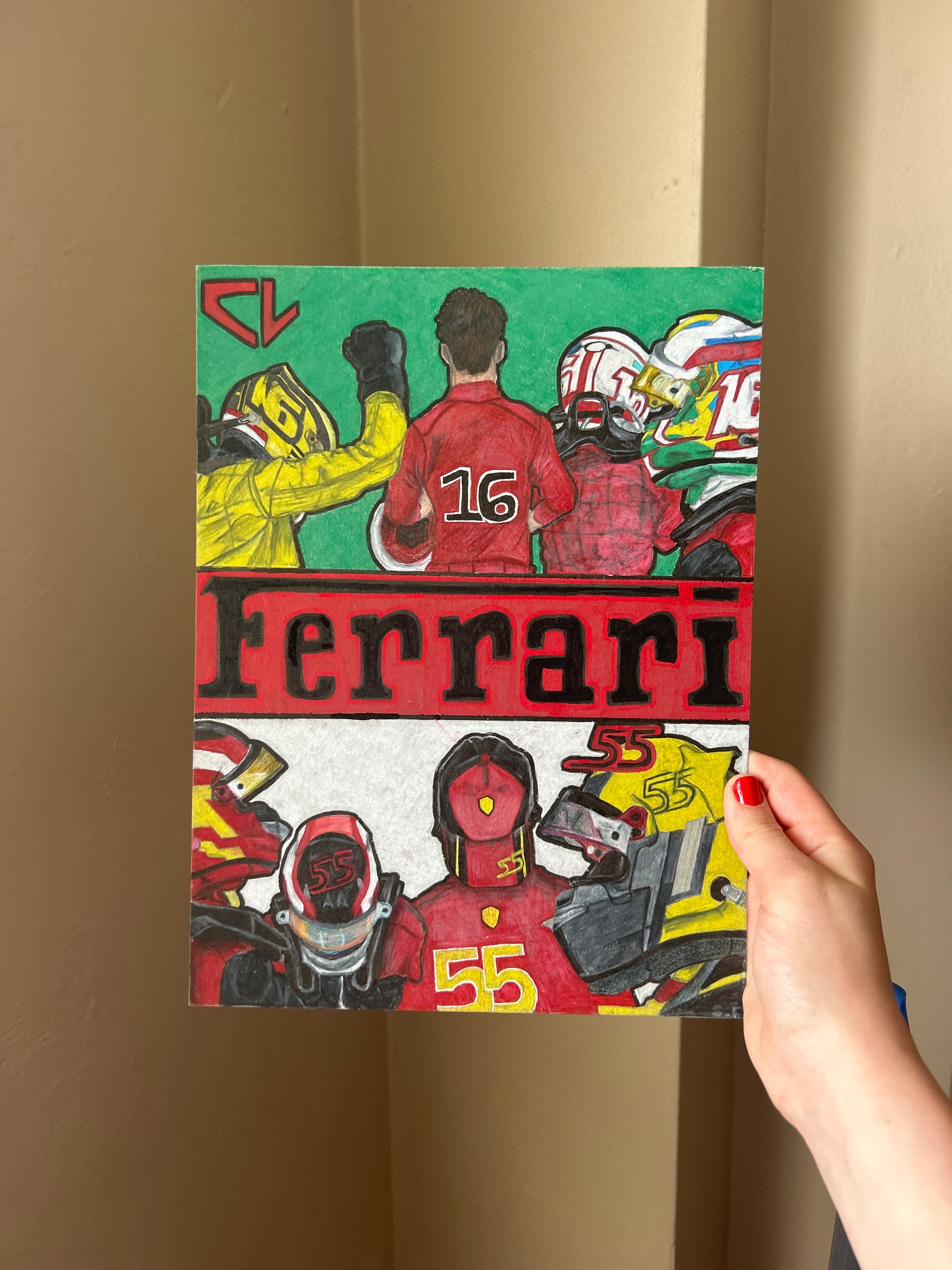Ferrari Drawing - Etsy