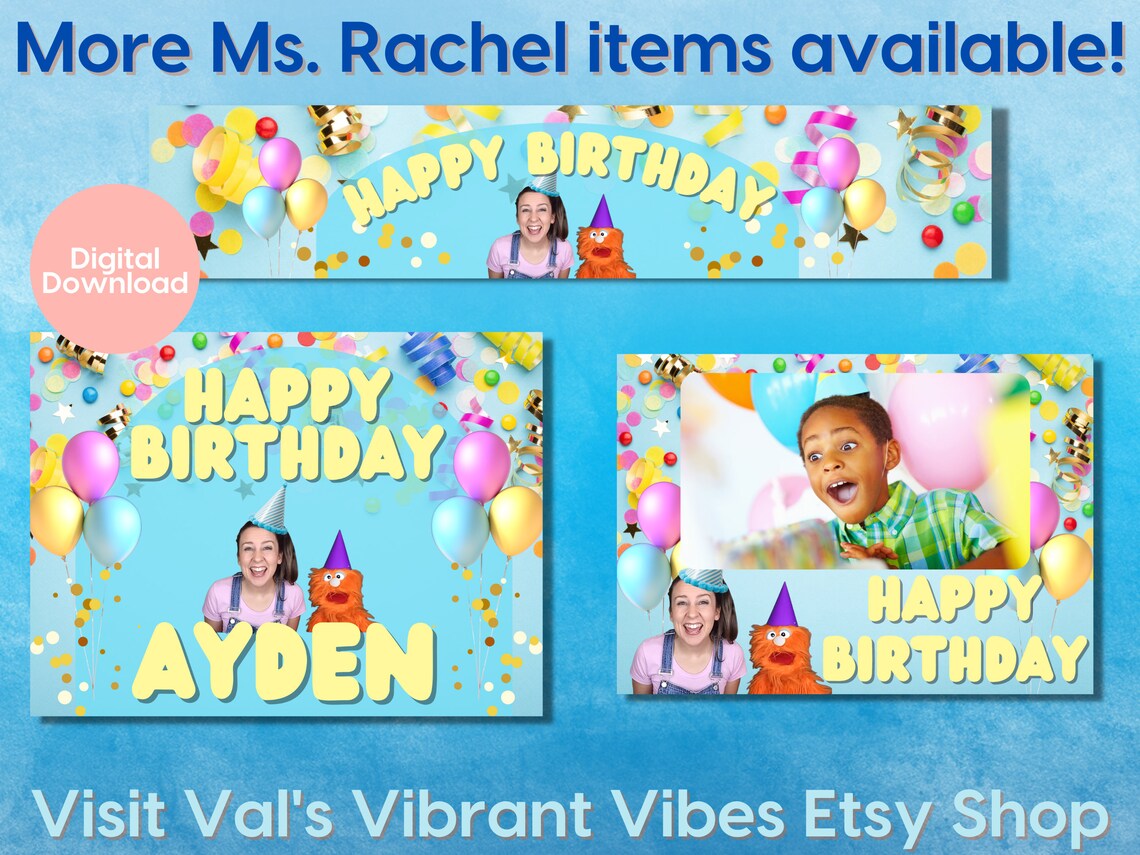 Ms. Rachel Happy Birthday Printable Stickers PDF Ready to - Etsy UK