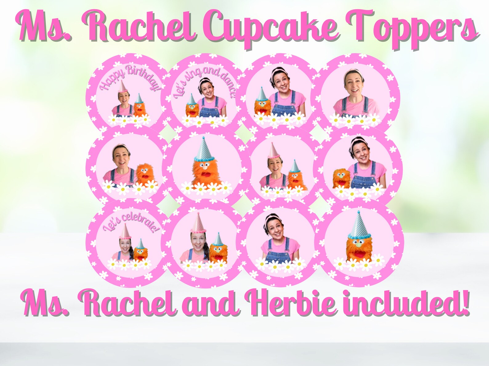 Ms. Rachel Cupcake Toppers Instant Digital Download - Etsy Canada
