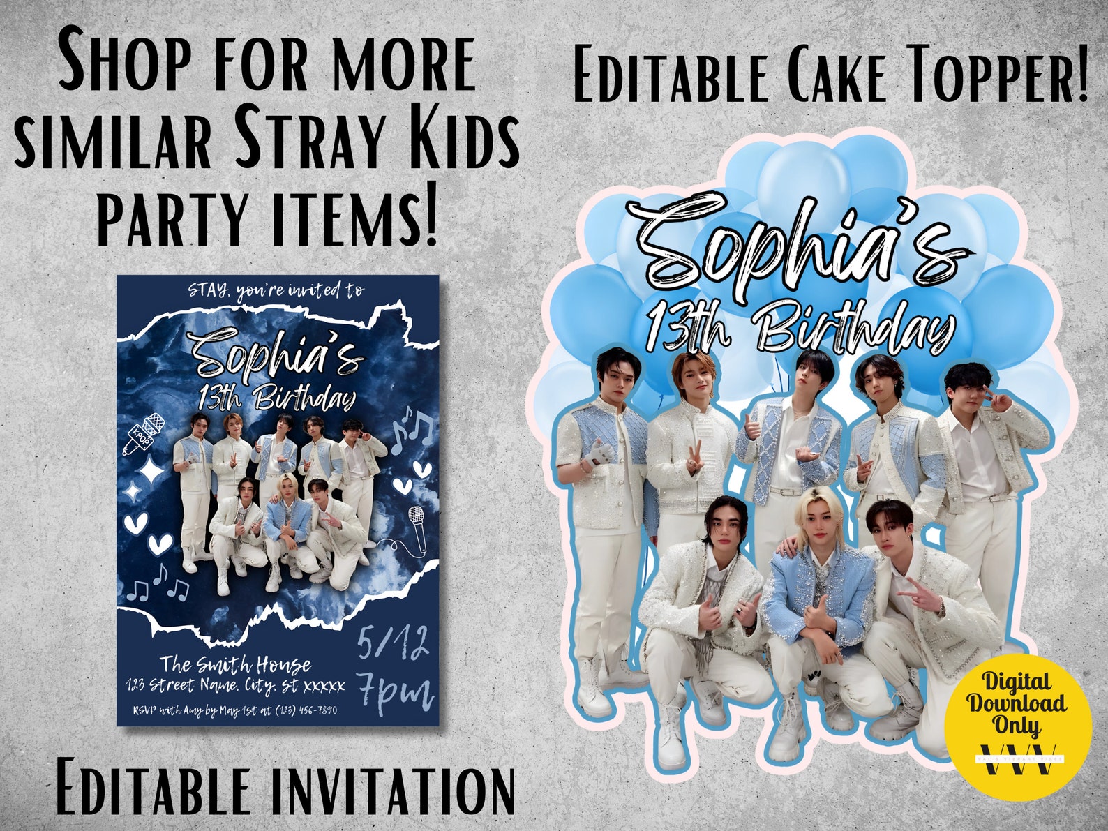 Stray Kids Birthday Water Bottle Labels: KPOP Party (digital Download ...