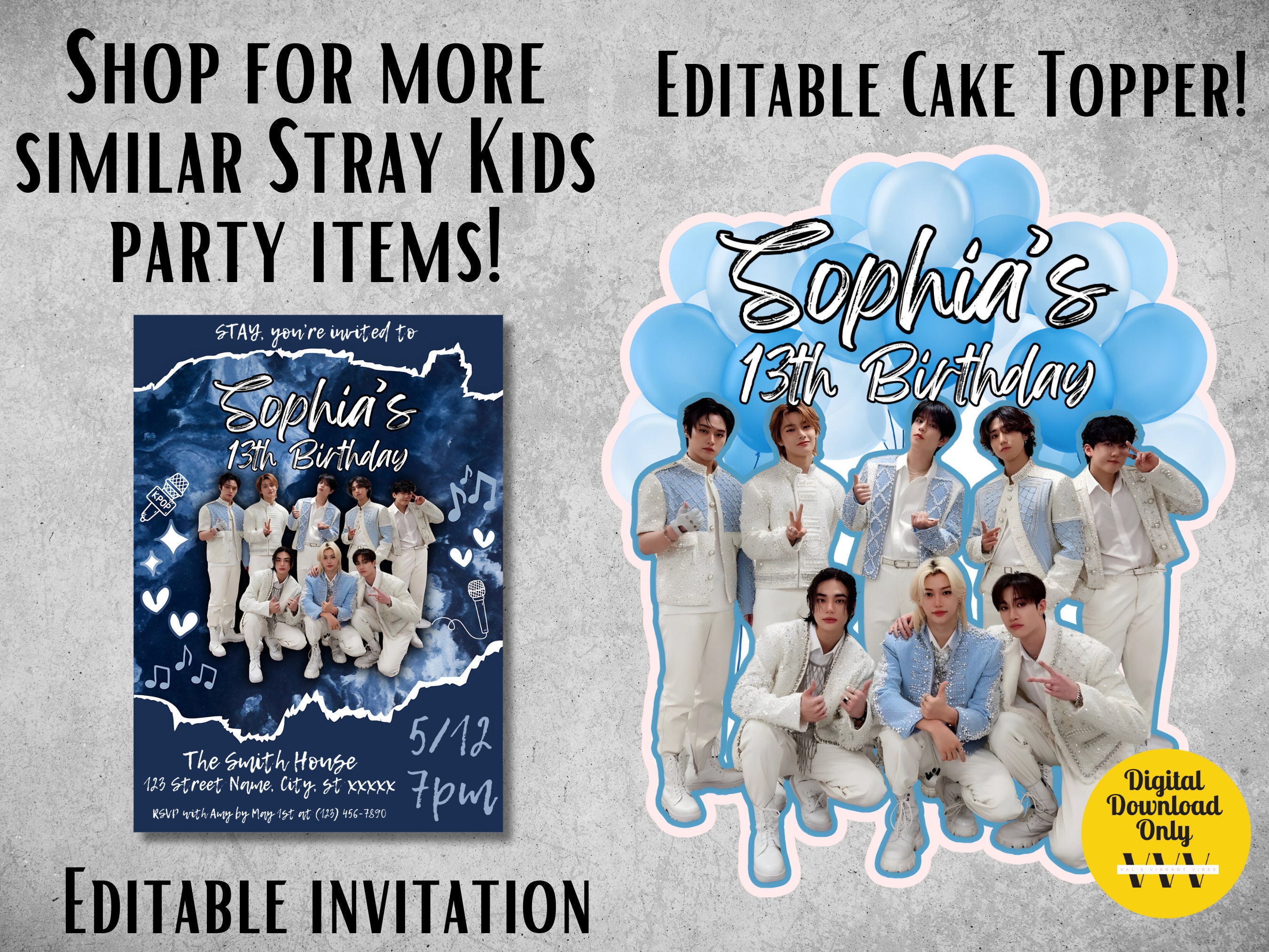 Stray Kids Birthday Water Bottle Labels: KPOP Party (digital Download ...