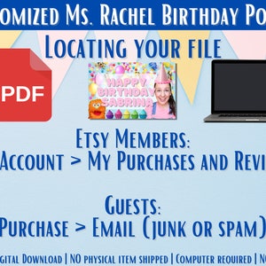 Customized Ms. Rachel Happy Birthday Poster | Instant Download ...