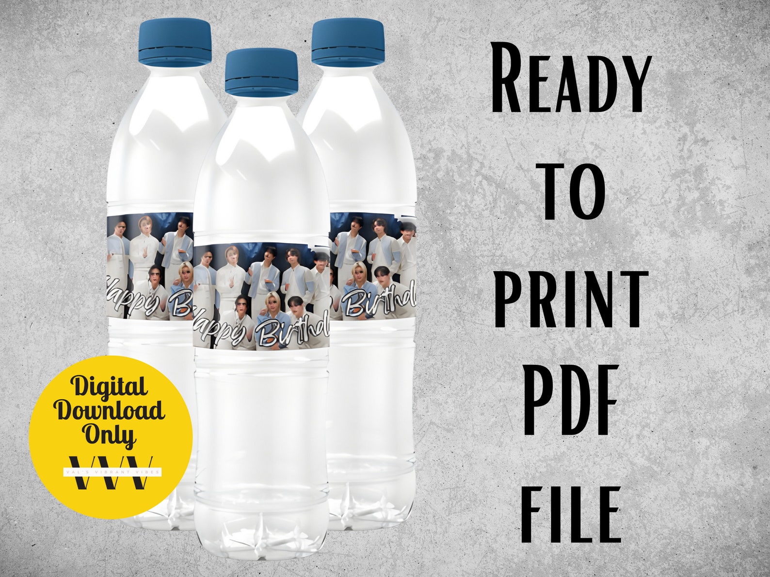 Stray Kids Birthday Water Bottle Labels: KPOP Party (digital Download ...