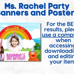 Ms. Rachel Party Banners and Posters Birthday Decorations - Etsy