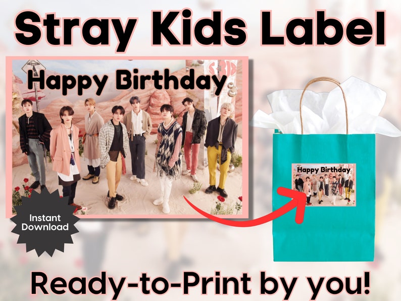 Stray Kids Label Stray Kids Birthday Happy Birthday Label - Etsy
