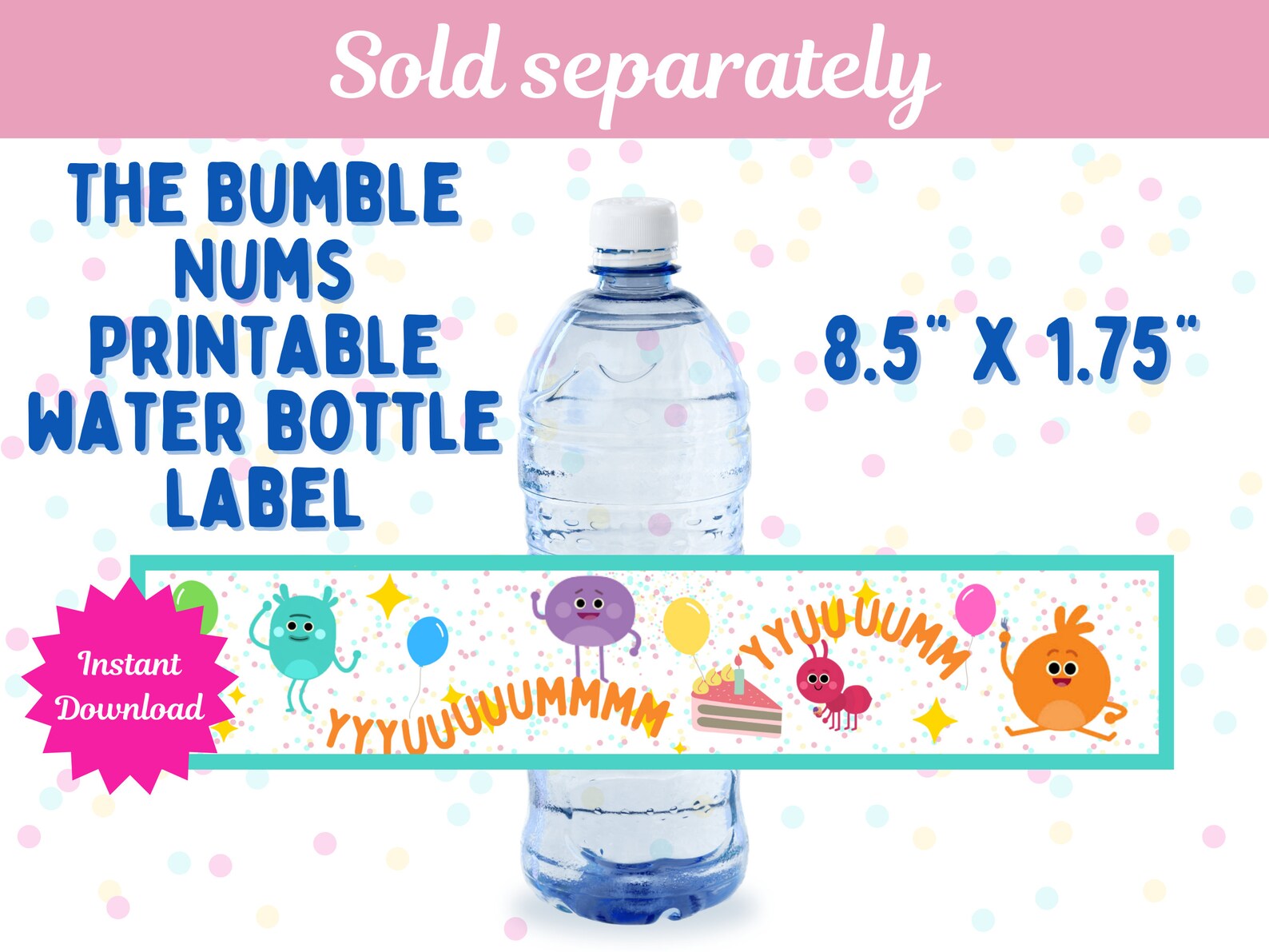 Bumble Nums Birthday Party Labels: Printable Decorations (PDF) - Etsy