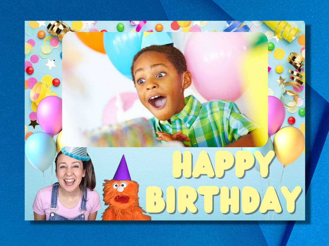 Ms. Rachel Happy Birthday Printable Picture Frame Canva Template 5 X 7 ...