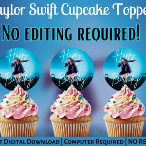 Printable Taylor Swift Cupcake Toppers | Taylor Swift Birthday Party ...