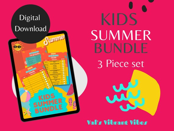 Kids Summer Bundle Printable Downloadable Digital List - Etsy