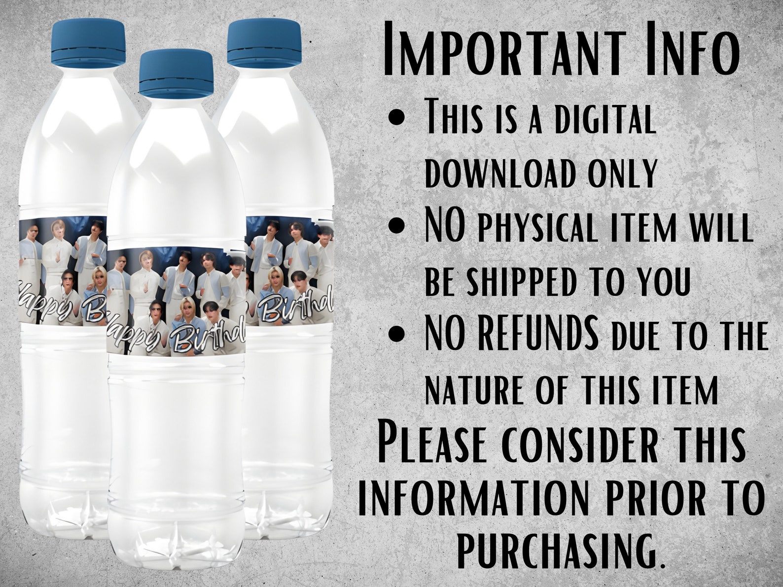 Stray Kids Birthday Water Bottle Labels: KPOP Party (digital Download ...