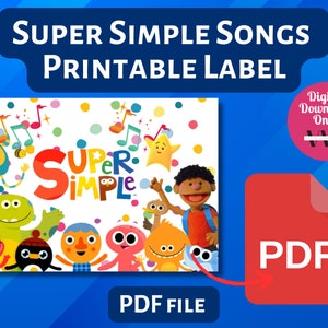 Printable Super Simple Songs Label | Instant Download | Super Simple ...