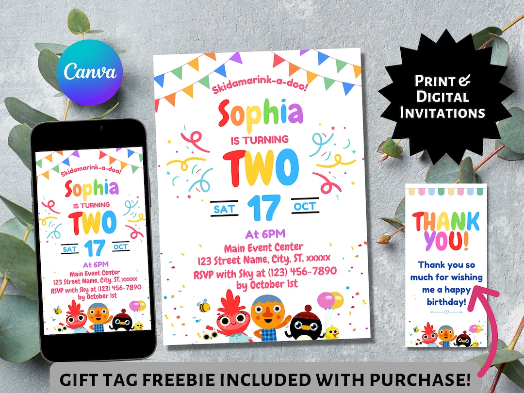 Customized Super Simple Songs Invitation + FREEBIE | Print and Digital ...