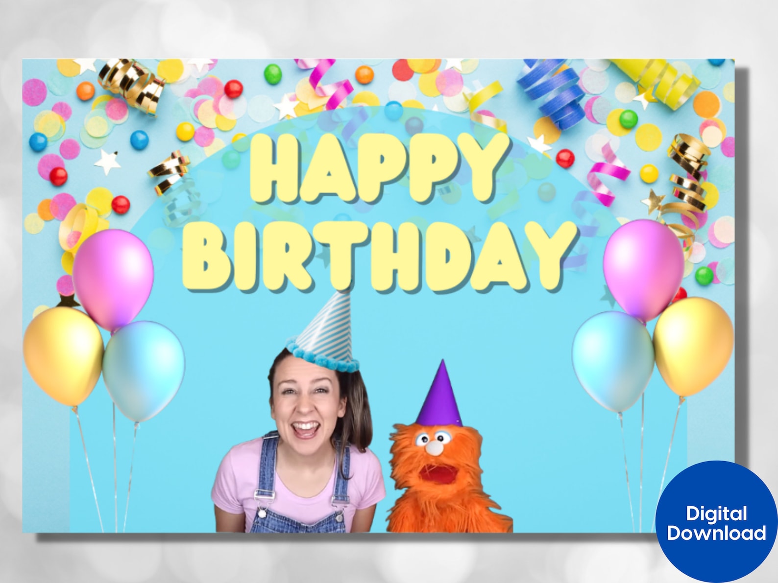 Printable Ms. Rachel Happy Birthday Label PDF 3 X - Etsy