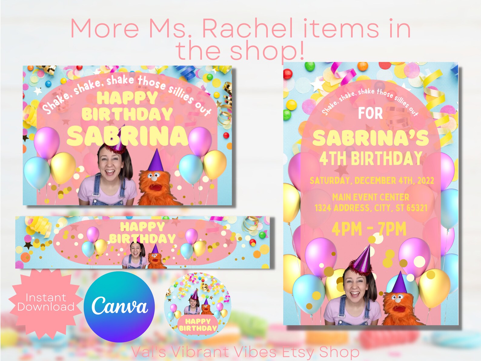 Customized Ms. Rachel Printable Picture Frame 5x7 Canva - Etsy