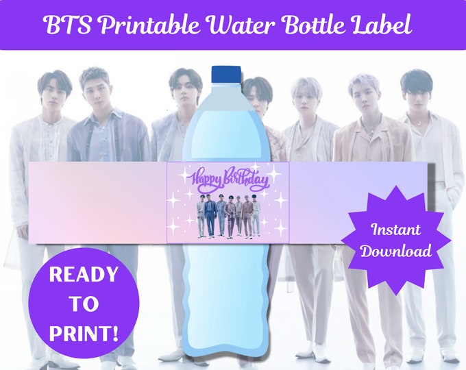 BTS Birthday Party Printables Pack- Decorations W/ Invitations - Banner ...