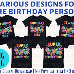Super Simple Songs Birthday Shirts: Family Matching PNG SVG (digital ...