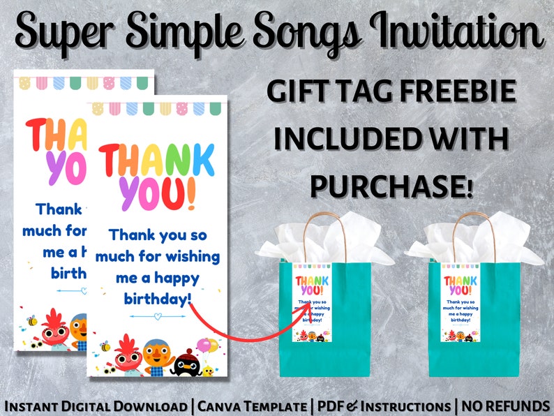 Customized Super Simple Songs Invitation FREEBIE Print and - Etsy