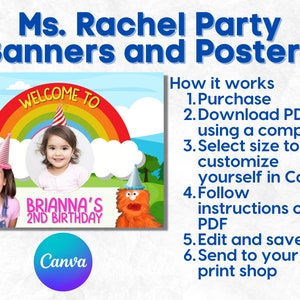 Ms. Rachel Party Banners and Posters Birthday Decorations - Etsy