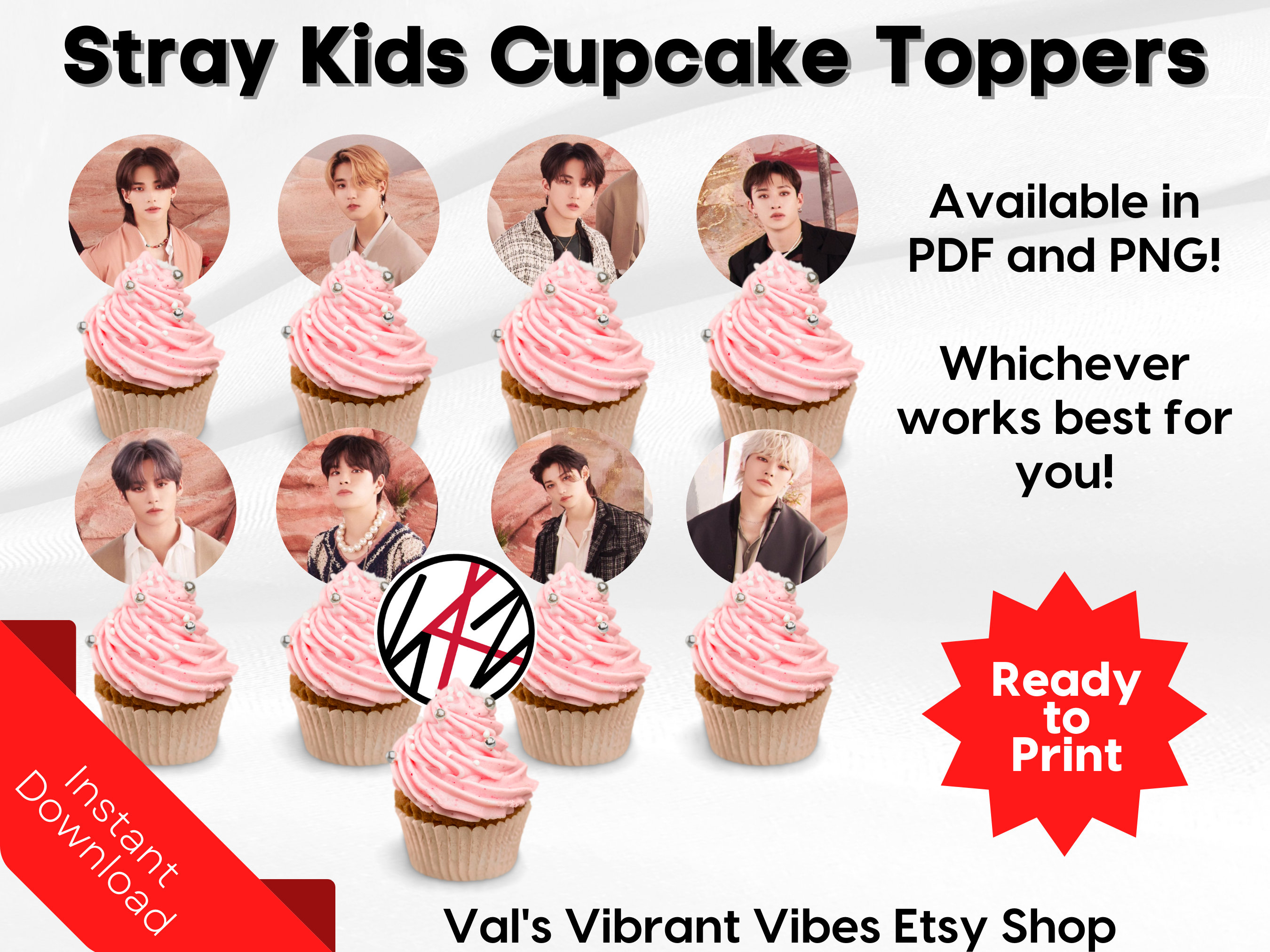 Stray Kids Cupcake Toppers SKZ Birthday Decorations - Etsy Australia