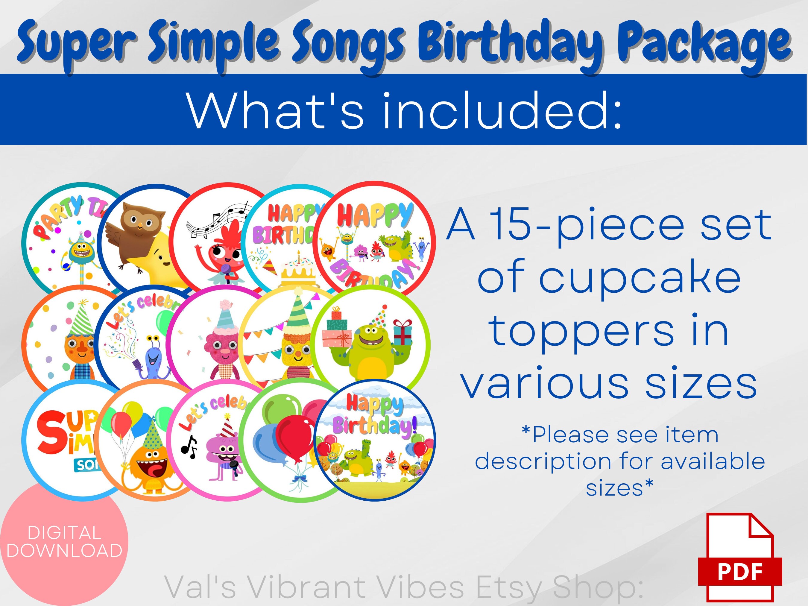 Super Simple Songs Birthday Bundle Invitation Thank You - Etsy