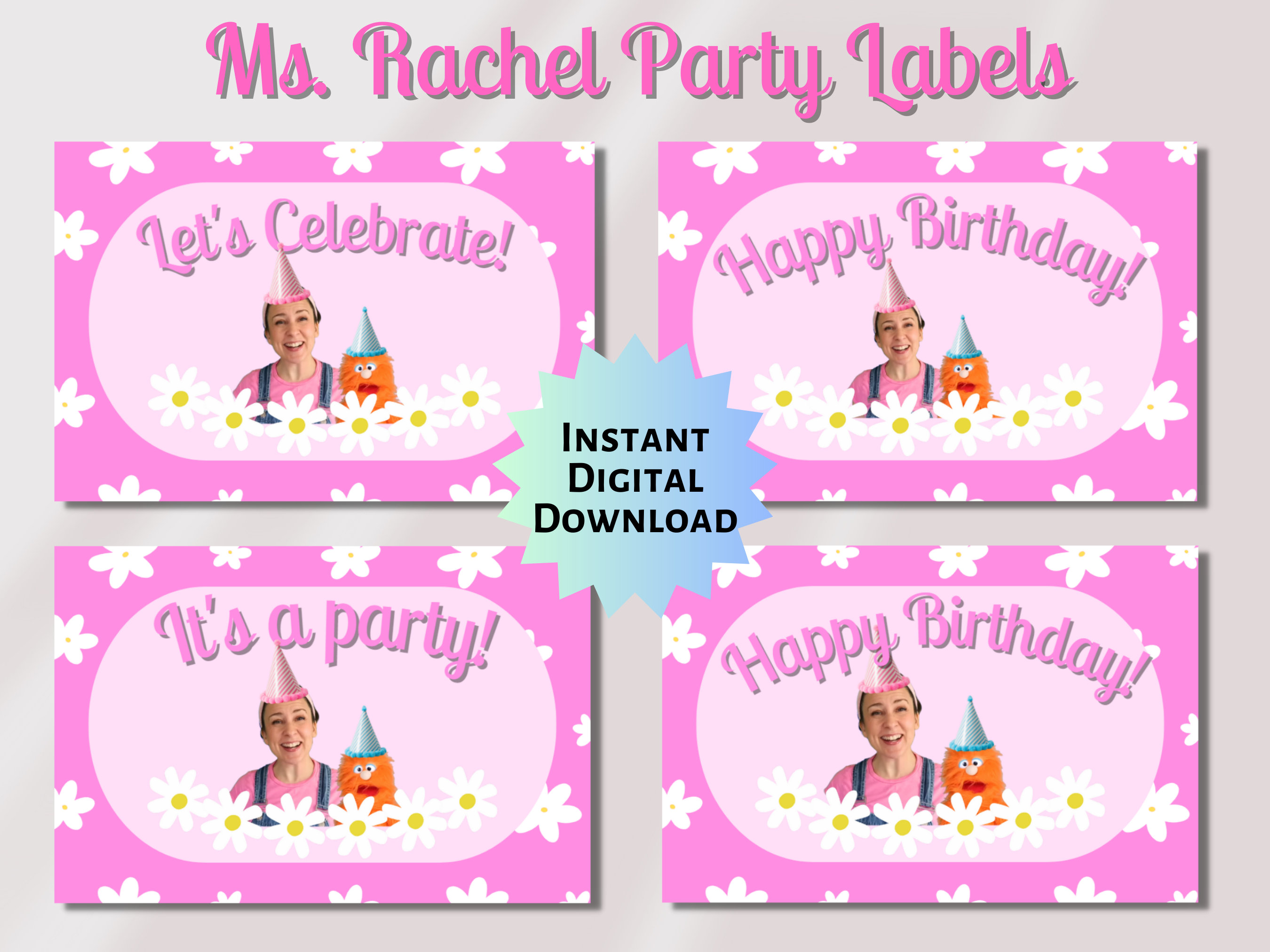 Ms. Rachel Party Labels Birthday Decorations Printables - Etsy