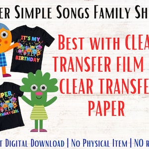 Super Simple Songs Birthday Shirts: Family Matching PNG SVG (digital ...