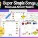 Super Simple Songs Activity Sheets Printable Pdfs 3 Sizes - Etsy