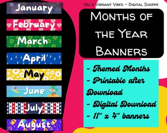 Classroom Months of the Year - Etsy