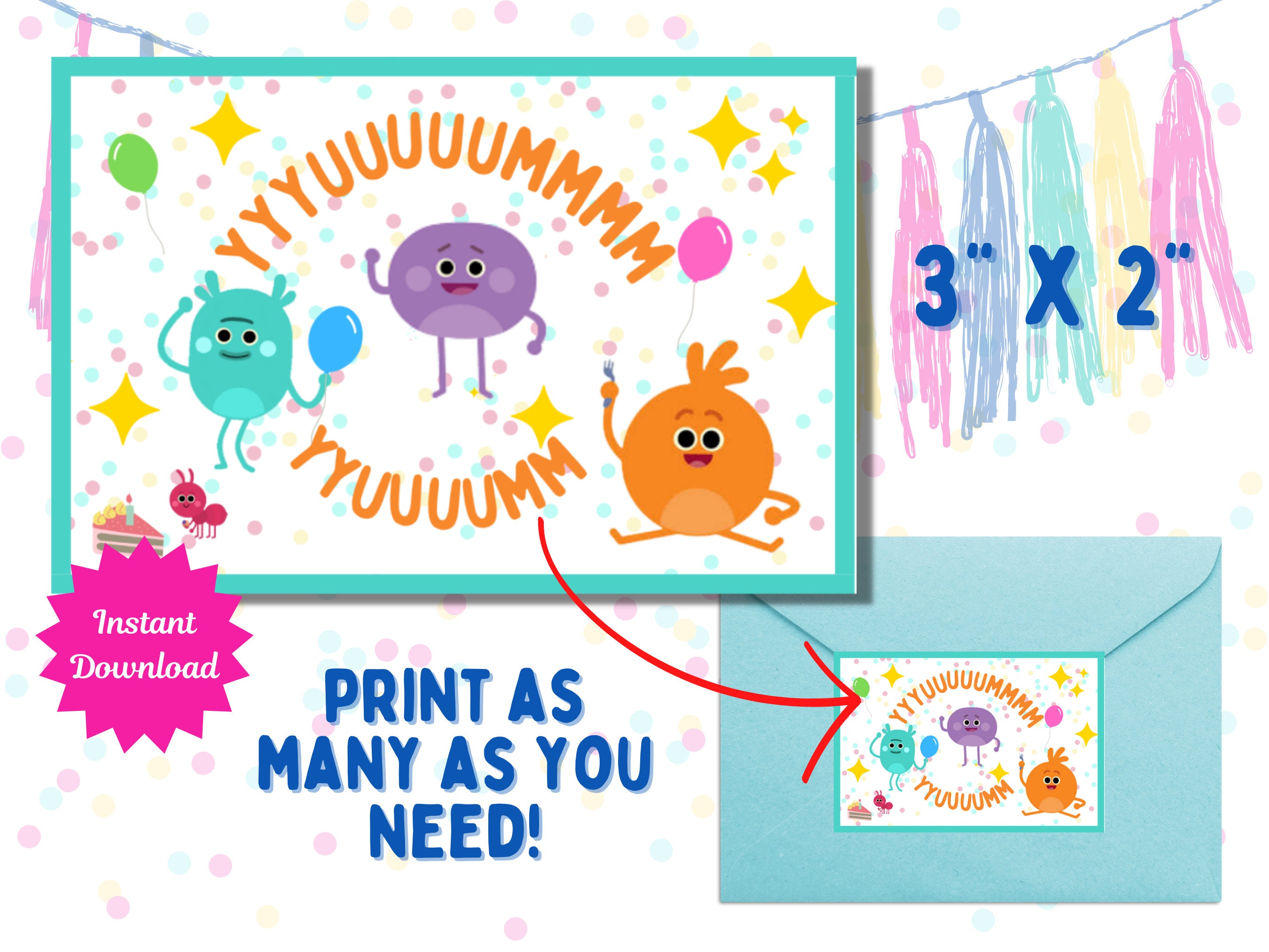 The Bumble Nums Printable Party Label Printable Label 3x2 - Etsy Australia