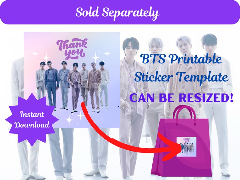 BTS Birthday Party Water Bottle Label: We Purple You Decor (instant ...