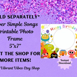Super Simple Songs Thank You Card: Printable Birthday Party (PNG, PDF ...