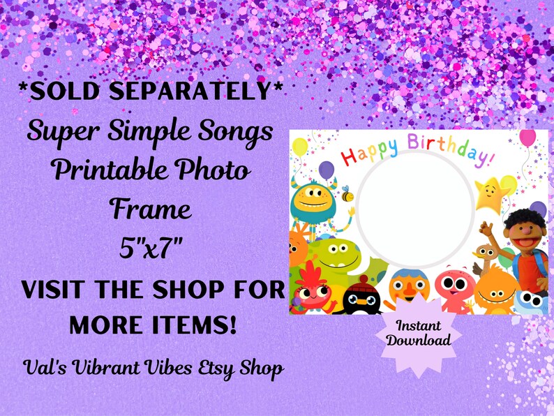 Super Simple Songs Thank You Card: Printable Birthday Party (PNG, PDF ...