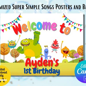 Super Simple Songs Welcome Poster | Happy Birthday | Editable Template ...