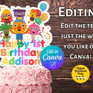 Editable Super Simple Songs Cake Topper | DIGITAL DOWNLOAD ONLY | Super ...