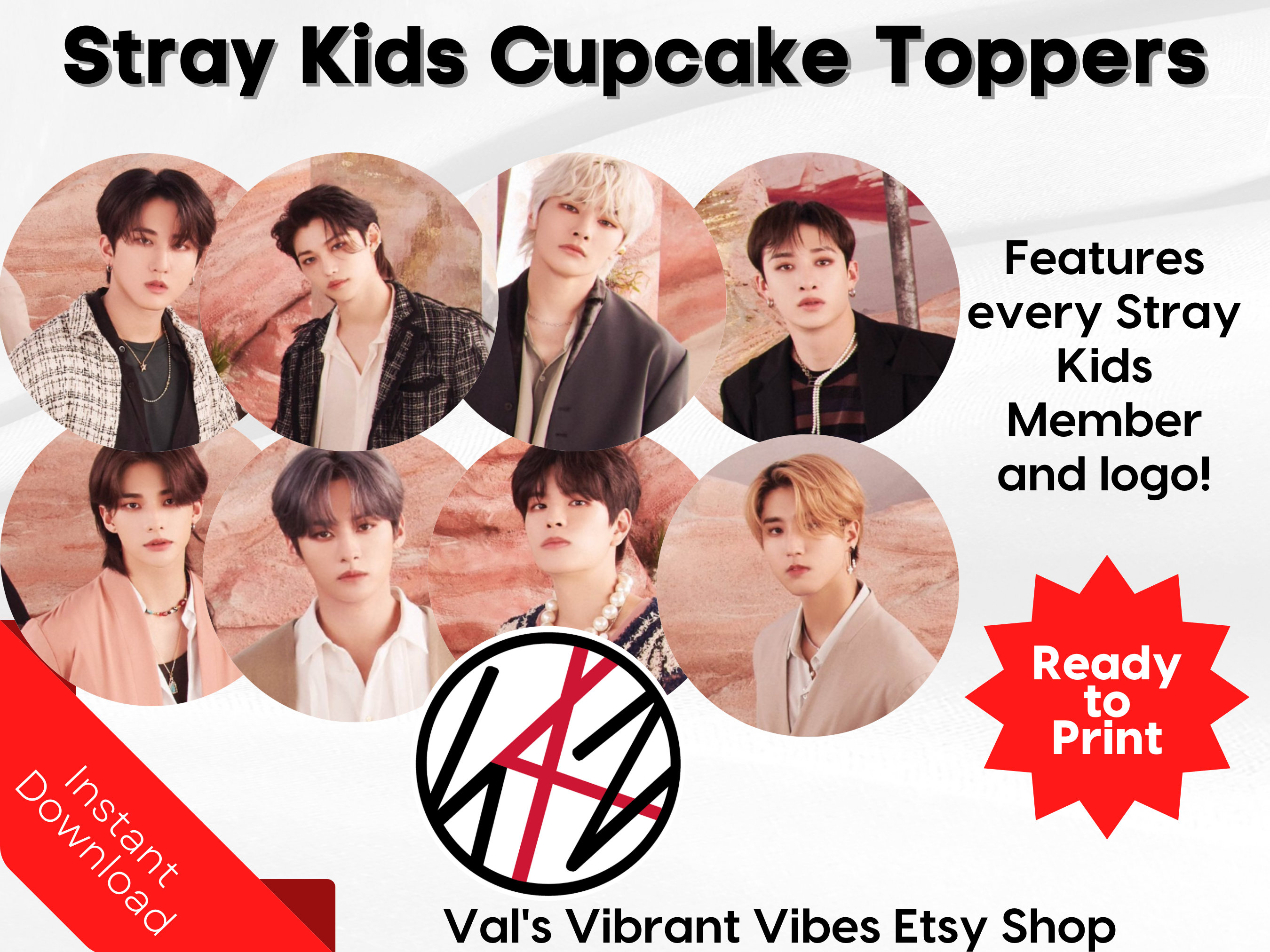 Stray Kids Cupcake Toppers SKZ Birthday Decorations - Etsy Australia