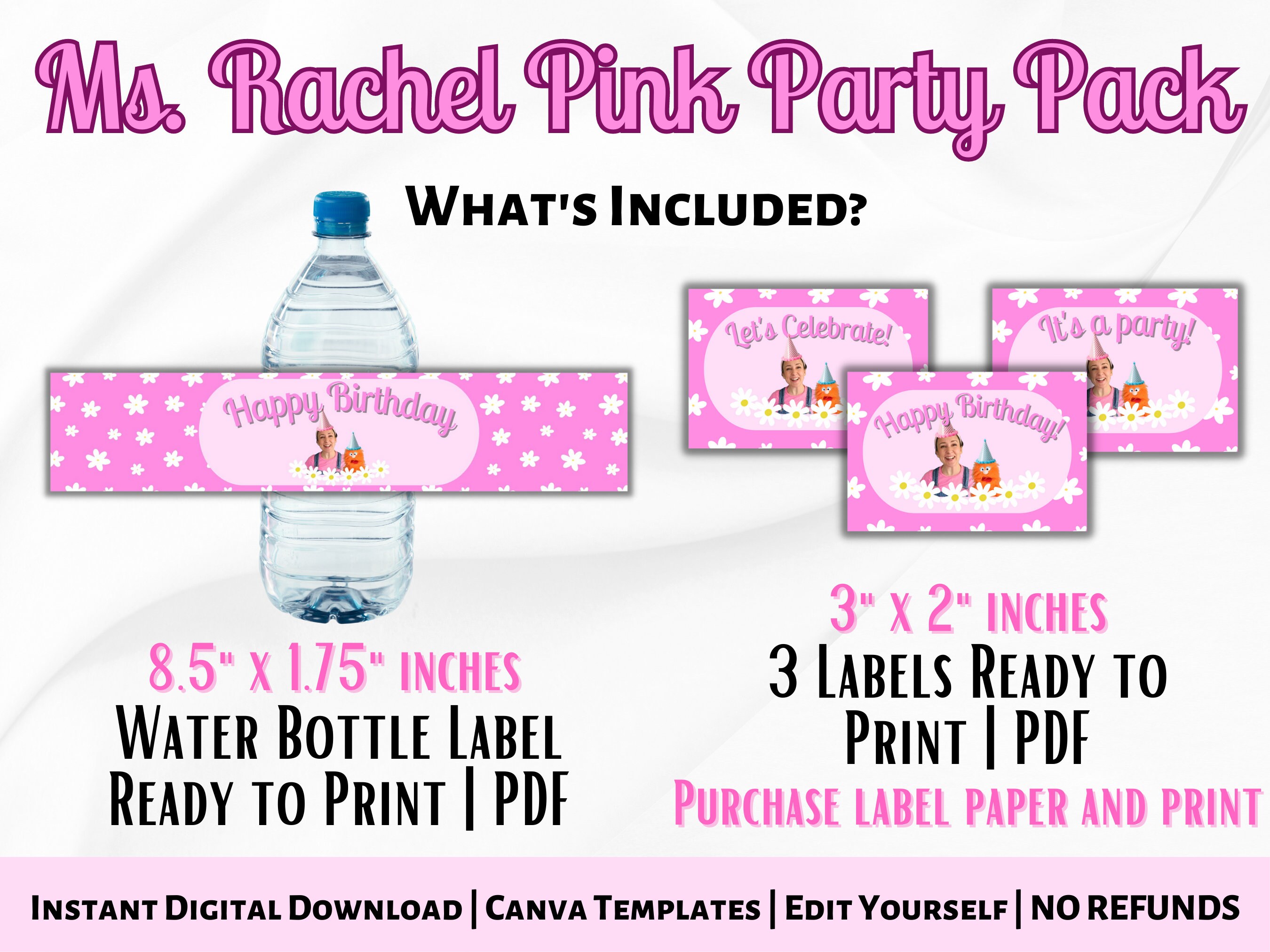 Ms. Rachel Pink Party Pack Instant Digital Download - Etsy