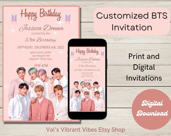 Print Bts Invitation - Etsy