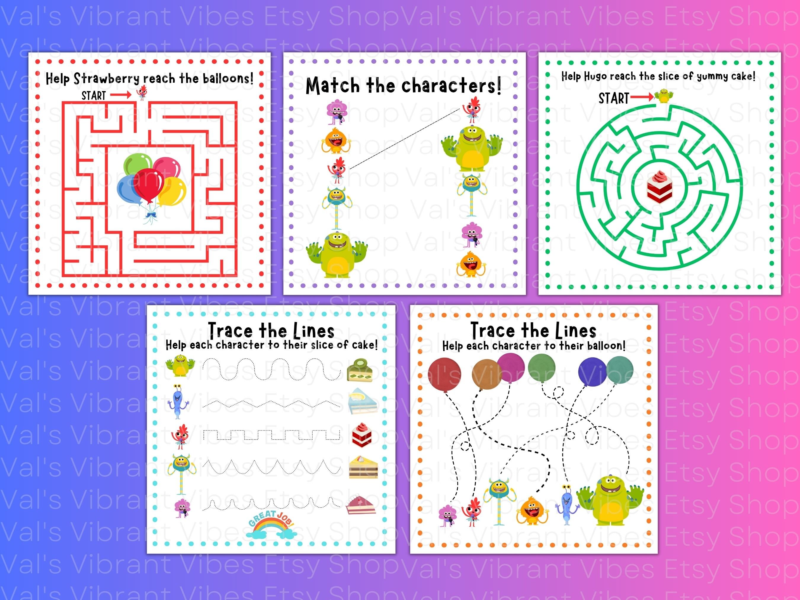 Super Simple Songs Activity Sheets Printable Pdfs 3 Sizes - Etsy