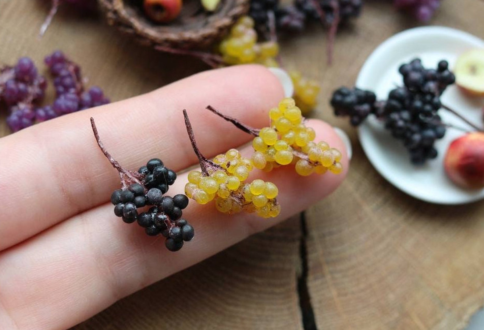 Miniature Grape for Doll Dollhouse Miniatures 1:6 Scale - Etsy