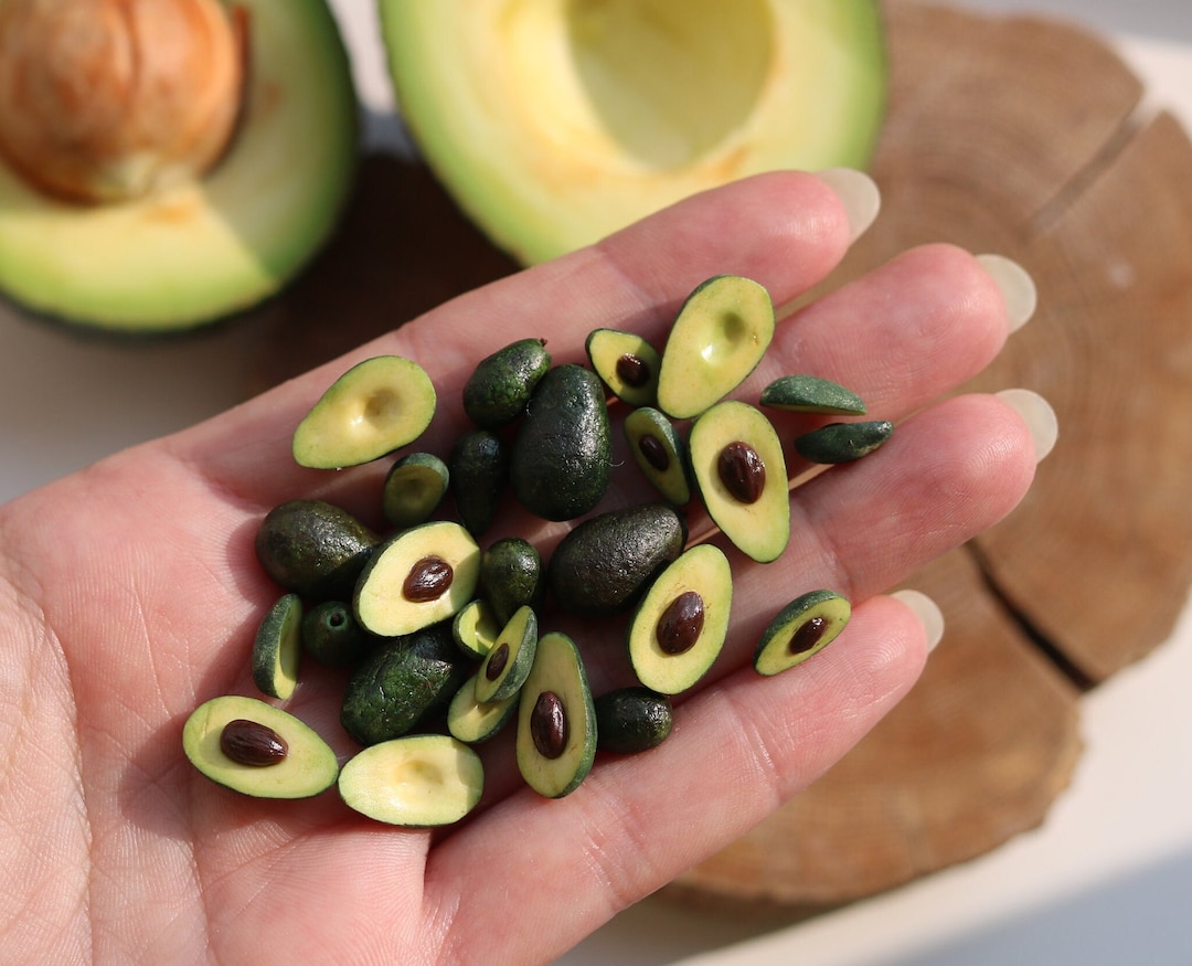 Miniature Avocados, Miniature Food, Food for Dollhouse, Dollhouse Food ...