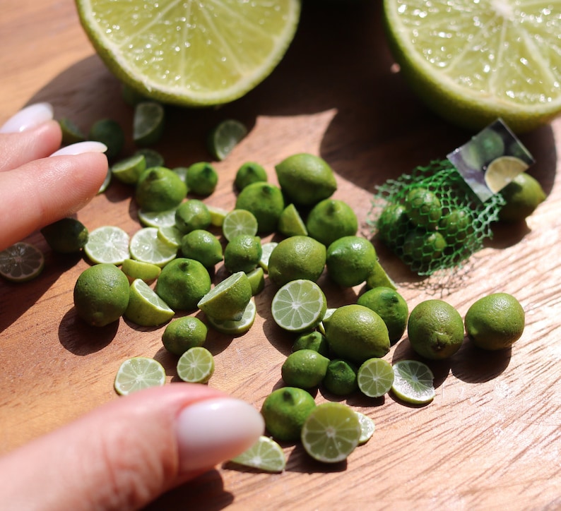 Miniature Lime , Miniature Lemon , Dollhouse Food, Food for Dollhouse ...