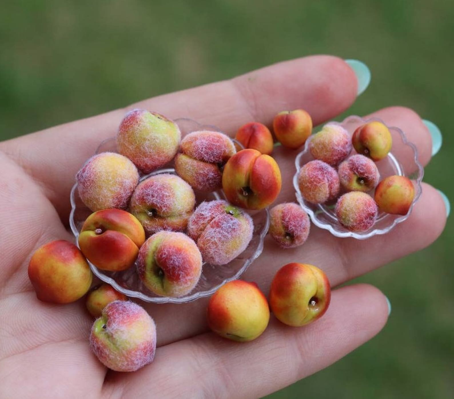 Miniature Peach for a Dollhouse, 1/12 and 1/6 Scale Realistic Peach ...