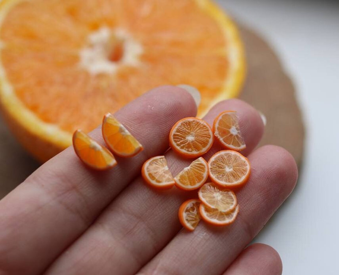 10 Slices of Orange, Dollhouse Food, Food for Dollhouse, Mini Food ...