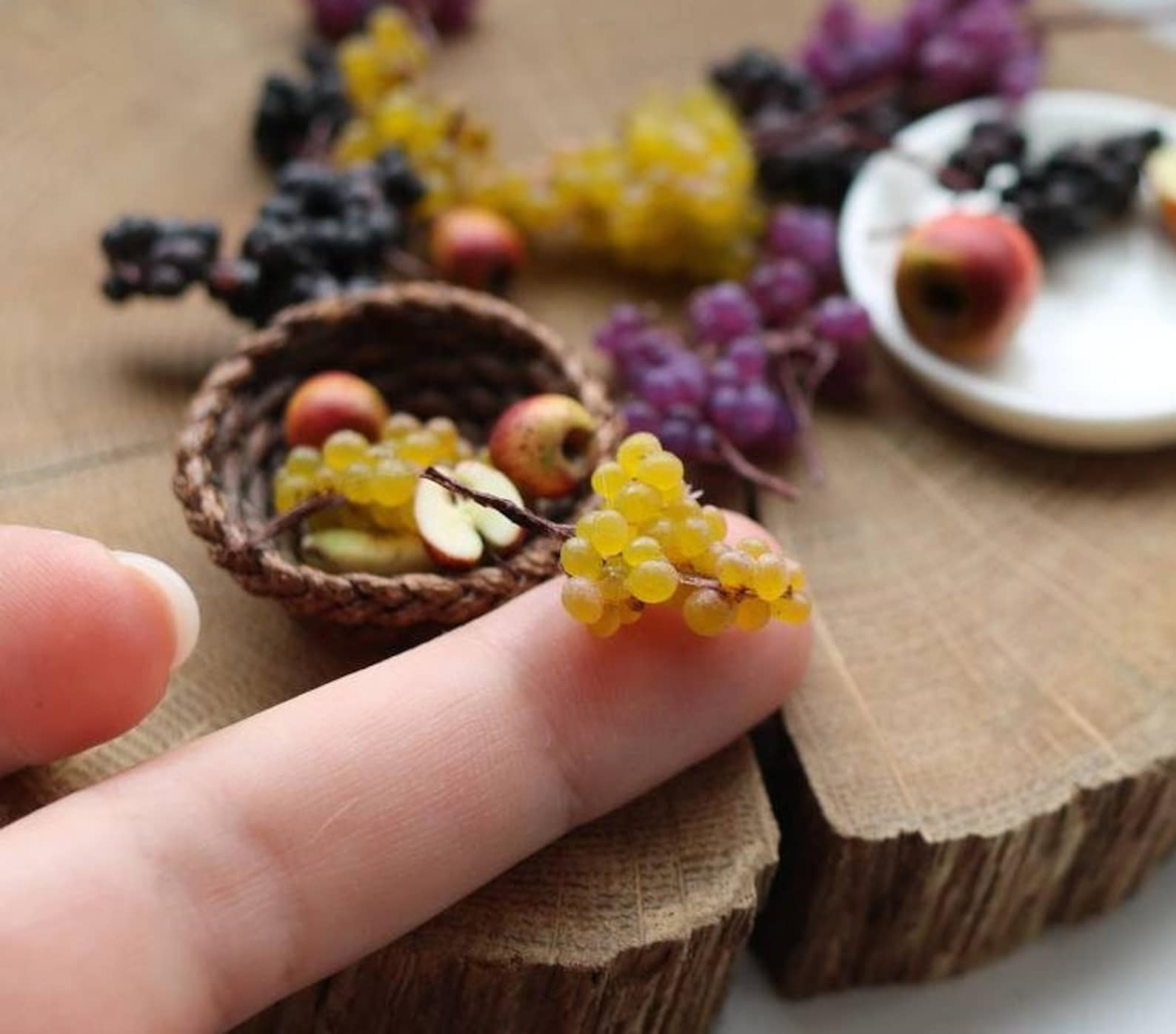 Miniature Grape for Doll Dollhouse Miniatures 1:6 Scale - Etsy